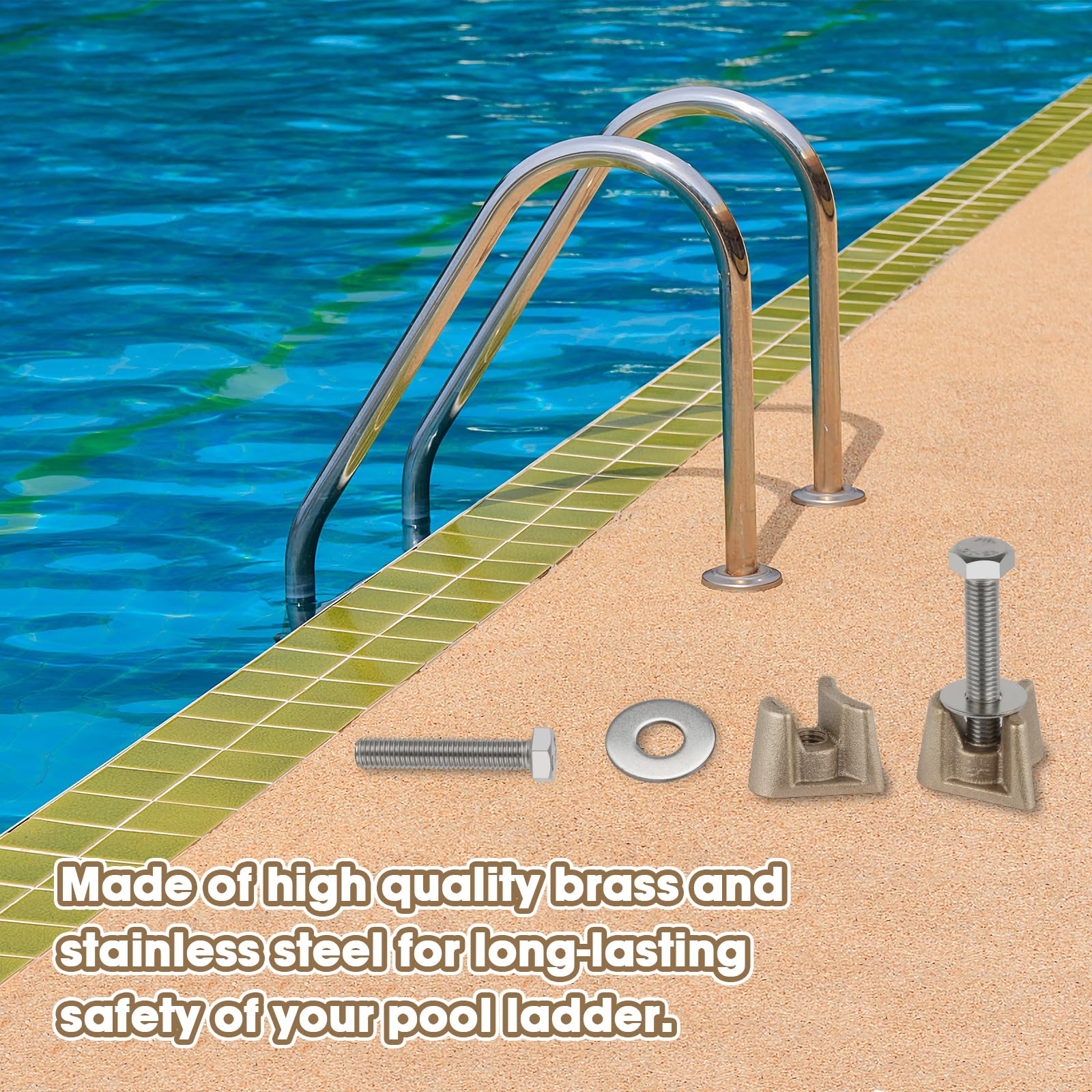 Snapklik.com : Inground Pool Ladder Anchors PW-4C 4" Pool Ladder Anchor ...