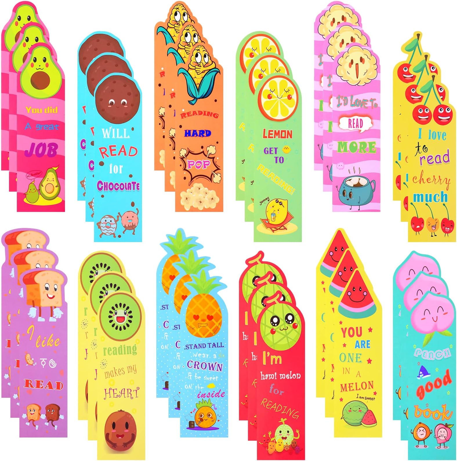 Amazon.com: Bookmarks, Cute Bookmarks, Fruit Scented Bookmarks for Kids ...