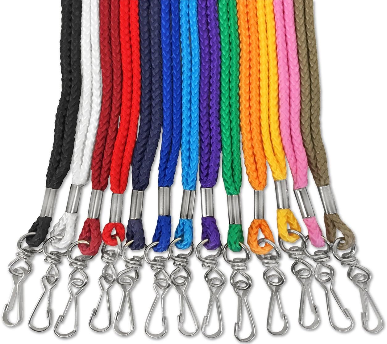Amazon.com: 100PCS Rope ID Neck Lanyards with Swivel J Hook for ID ...