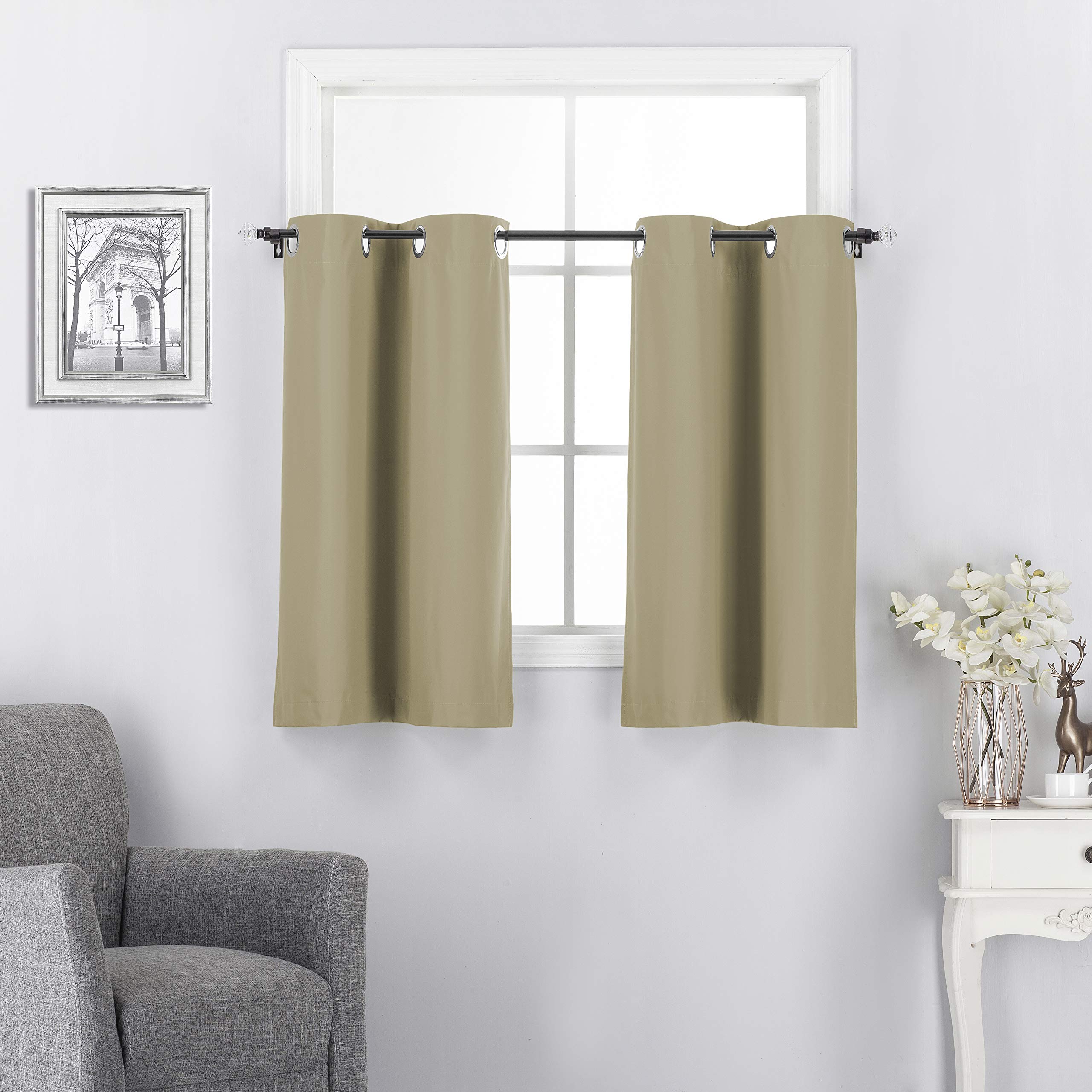 Amazon.com: Rooney Kitchen Window Curtains - Half Window Covering ...