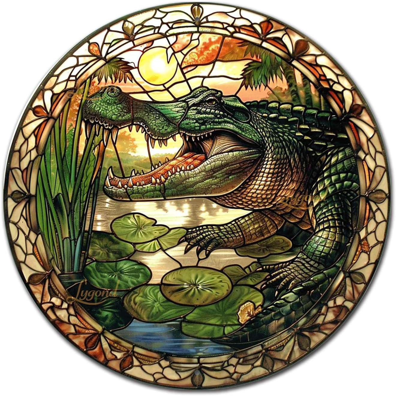 Amazon.com: Swamp News Alligator Metal signs Wall Art decor - Vintage ...