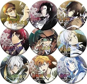 Amazon.com: GO2COSY Set of 9 Anime Bungo Stray Dogs Lapel Pin Osamu ...