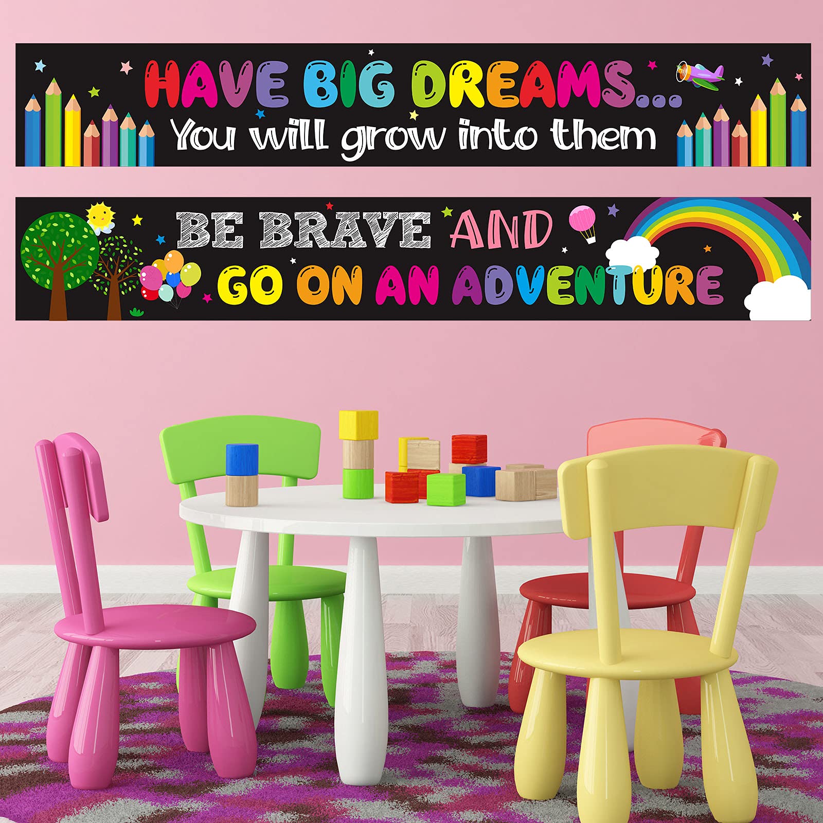 Motivational Banner Posters Classroom Decorations Positive Banner ...