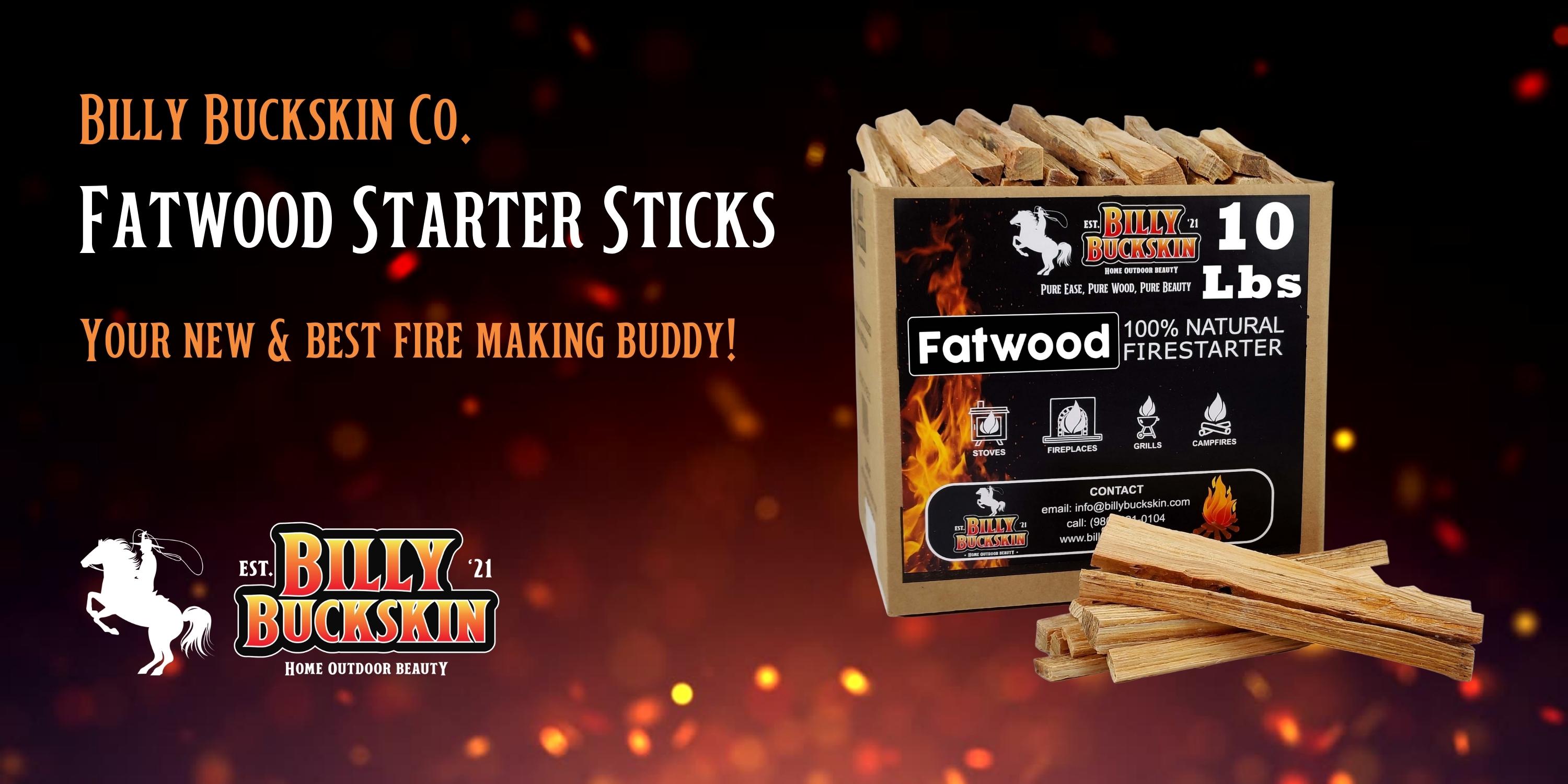 Snapklik.com : Billy Buckskin 10 Lbs Fatwood Fire Starter Sticks ...