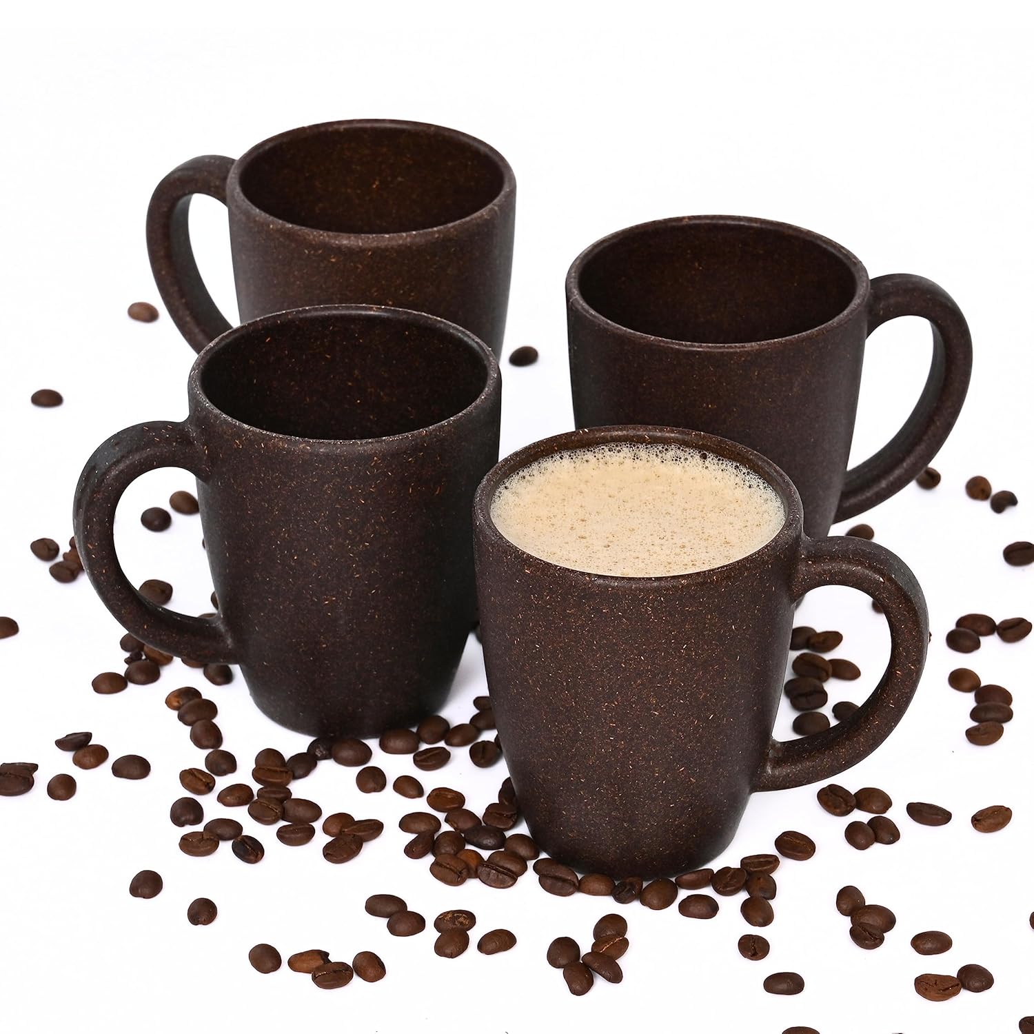 Buy Eha Set of 4 Earth-Friendly Classic Coffee Mug | 300 ml | Made with ...