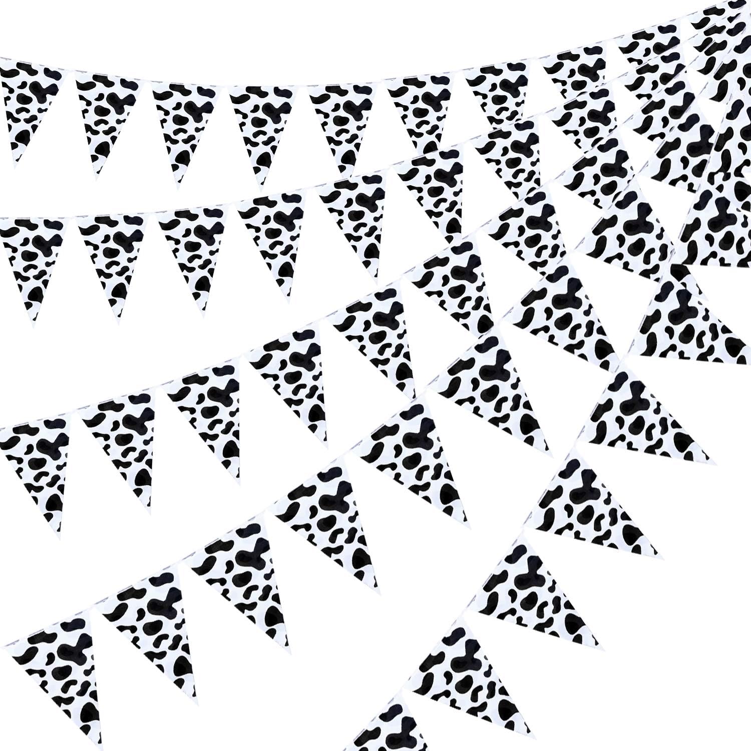 Amazon.com: Boao 5 Packs Cow Print Pennant Banners, Cow Bunting Banner ...