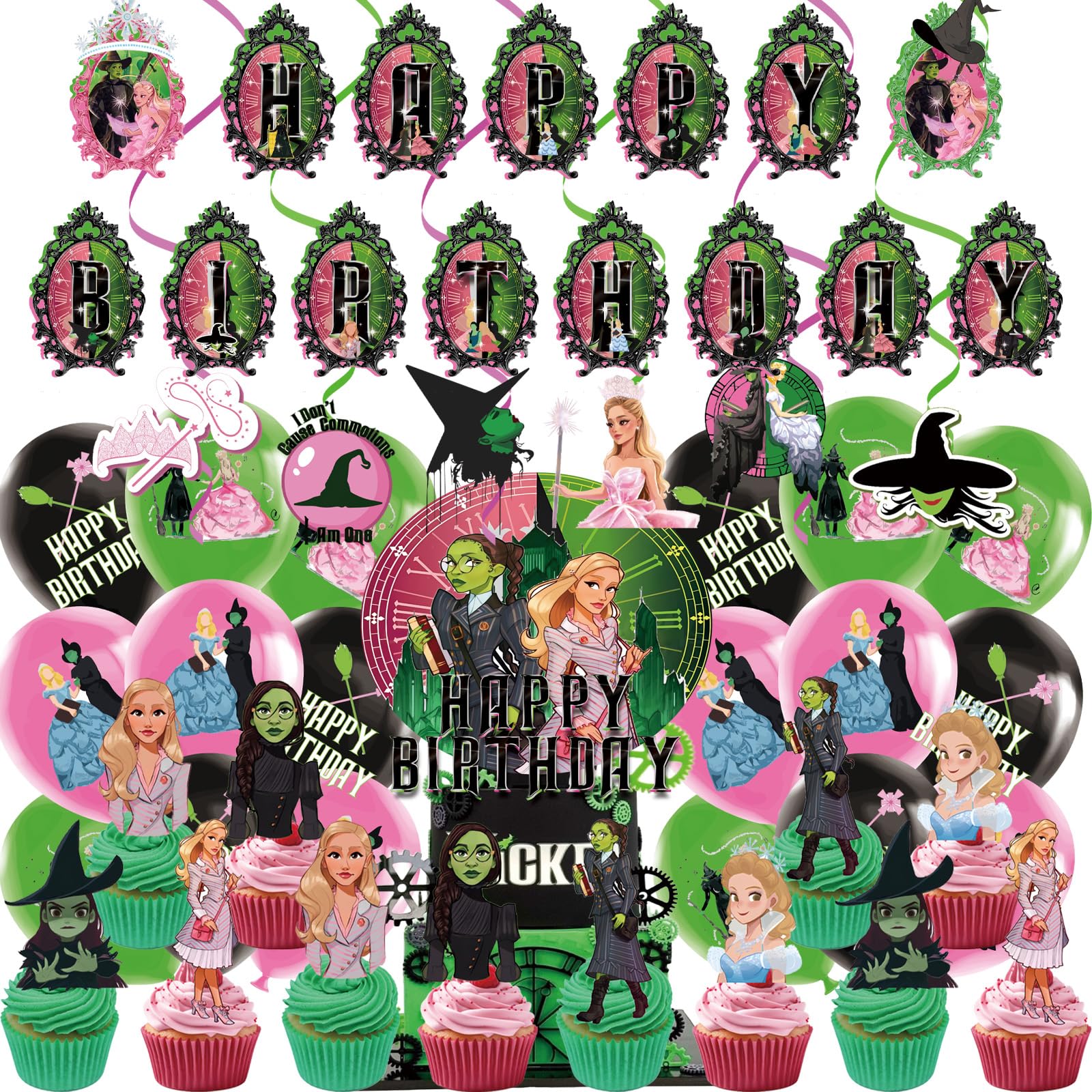Elphaba Galinda Friendship-themed Birthday Party Decoration Set – 24 ...