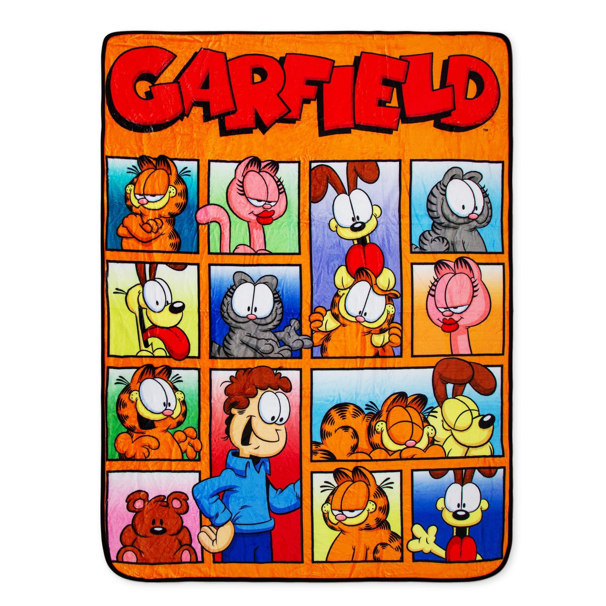 Amazon.com: Garfield and Friends Fleece Throw Blanket | Soft Polyester ...