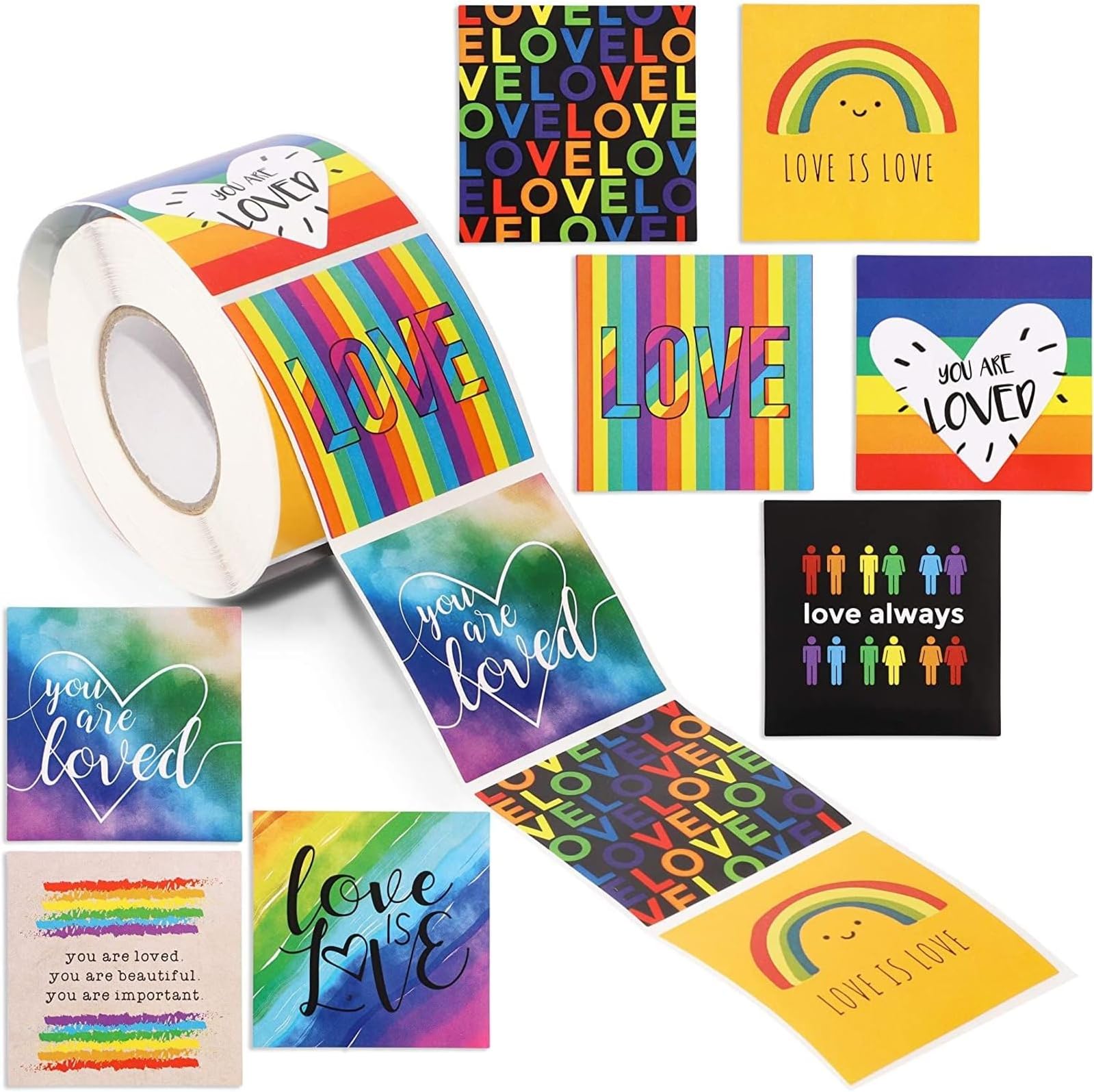 Amazon.com: Jmkcoz 1000 Pcs Gay Pride Stickers Rainbow Progress Pride ...
