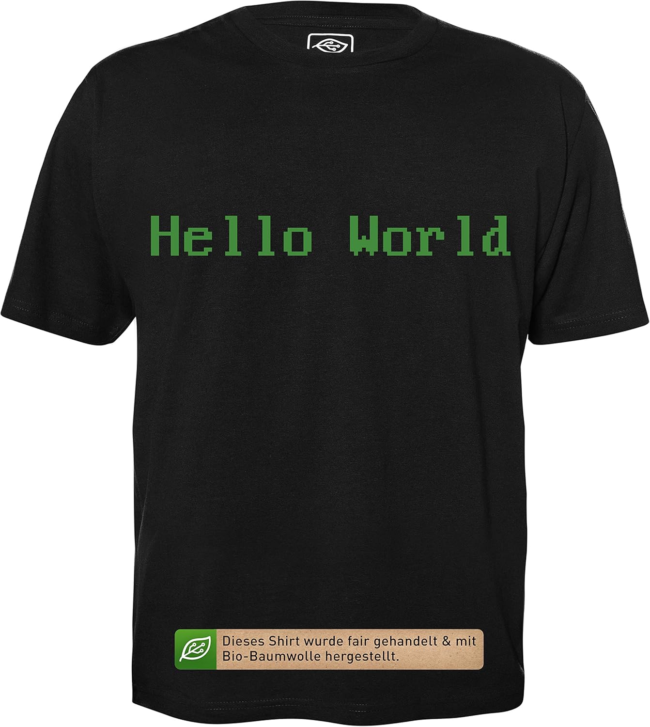 Hello World - T-Shirt Uomo Geek con Slogan Motivo in Cotone Organico ...