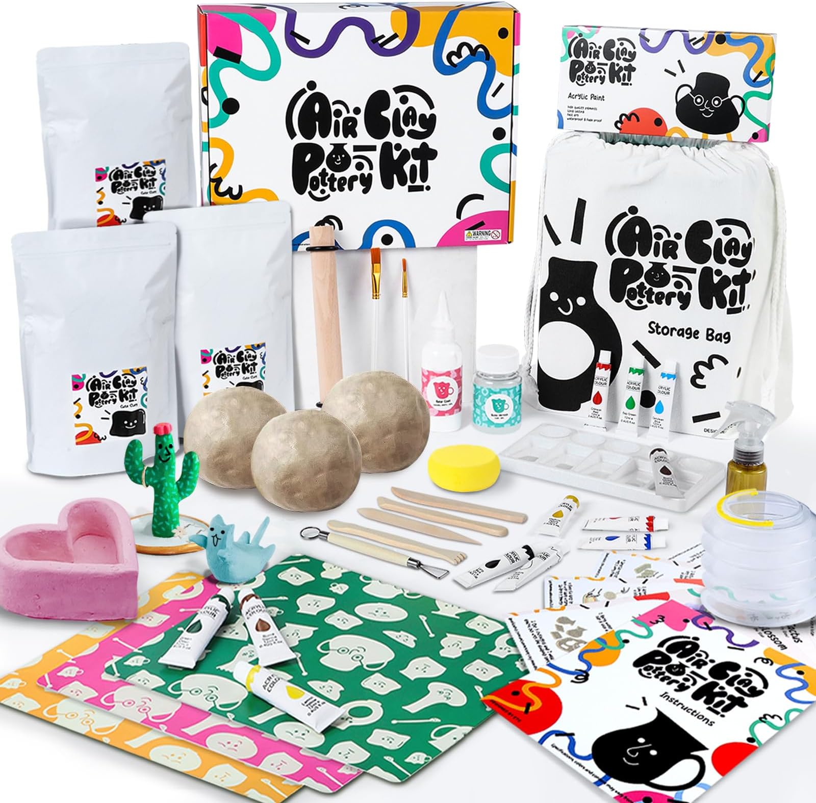 Amazon.com: Sculpd Pottery Starter Kit for Beginners - Includes Matte ...