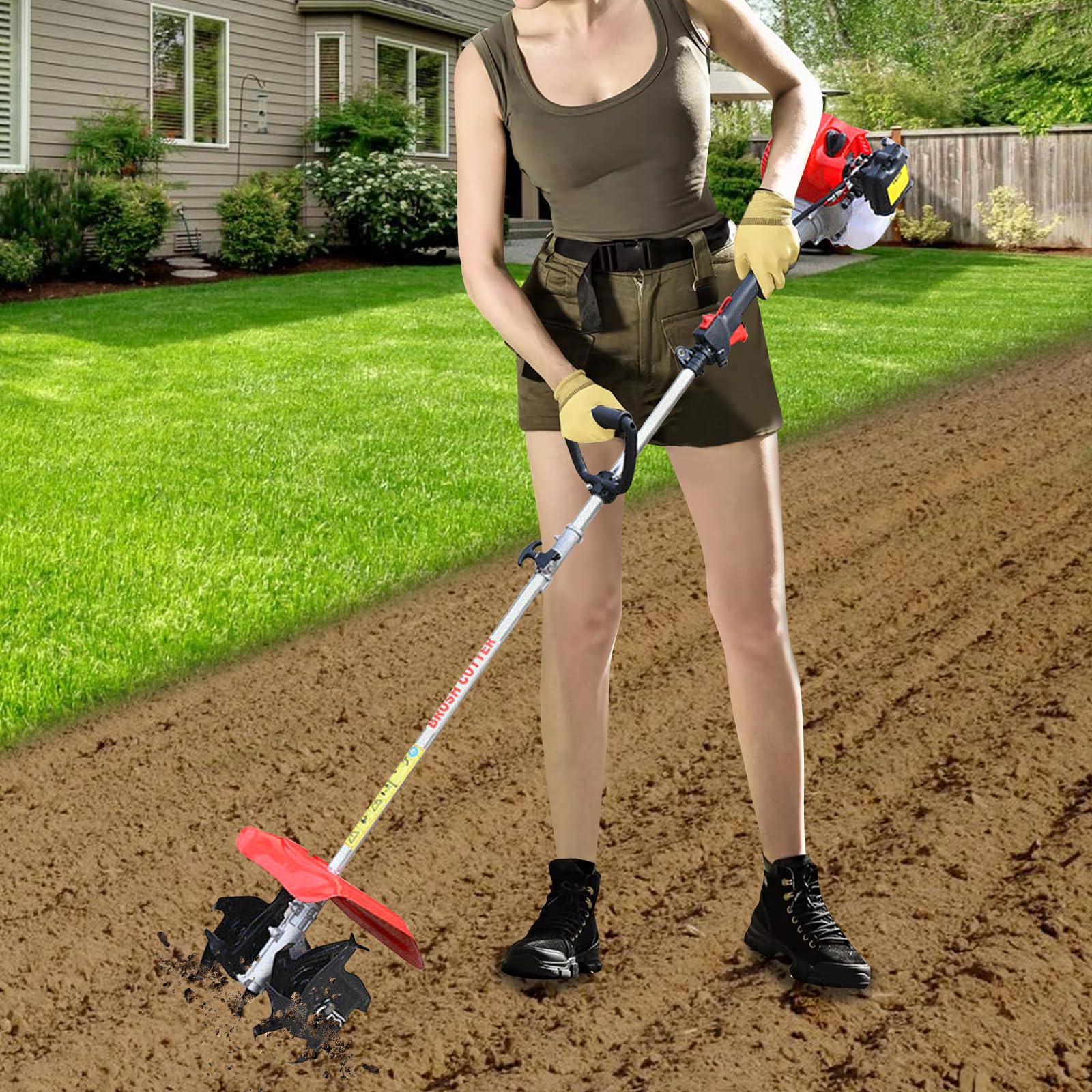 Snapklik.com : Handheld Tiller Cultivator 427Cc 2Stroke Mini Gas ...