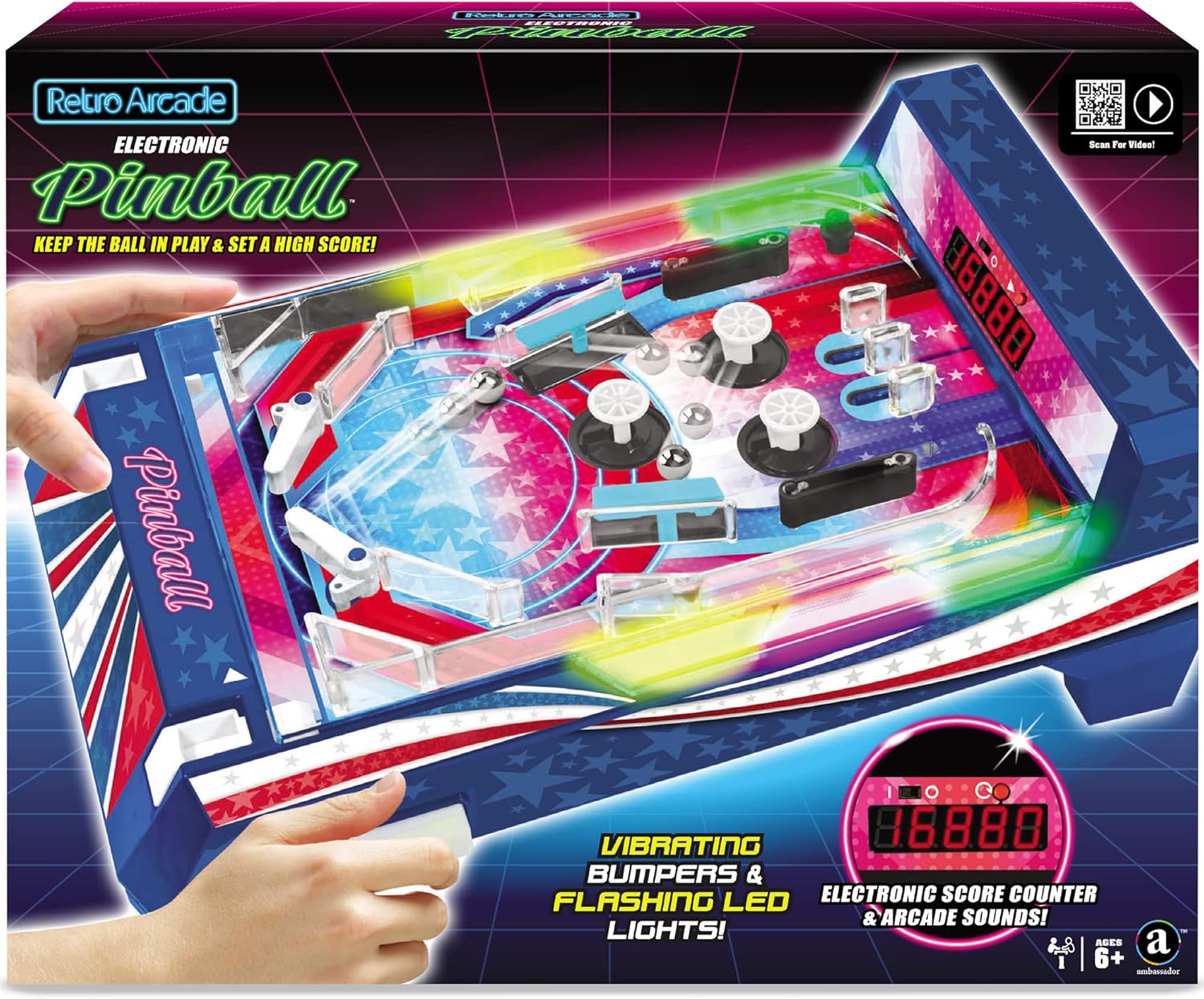 Amazon.com: Merchant Ambassador Retro Arcade Electronic: Pinball ...