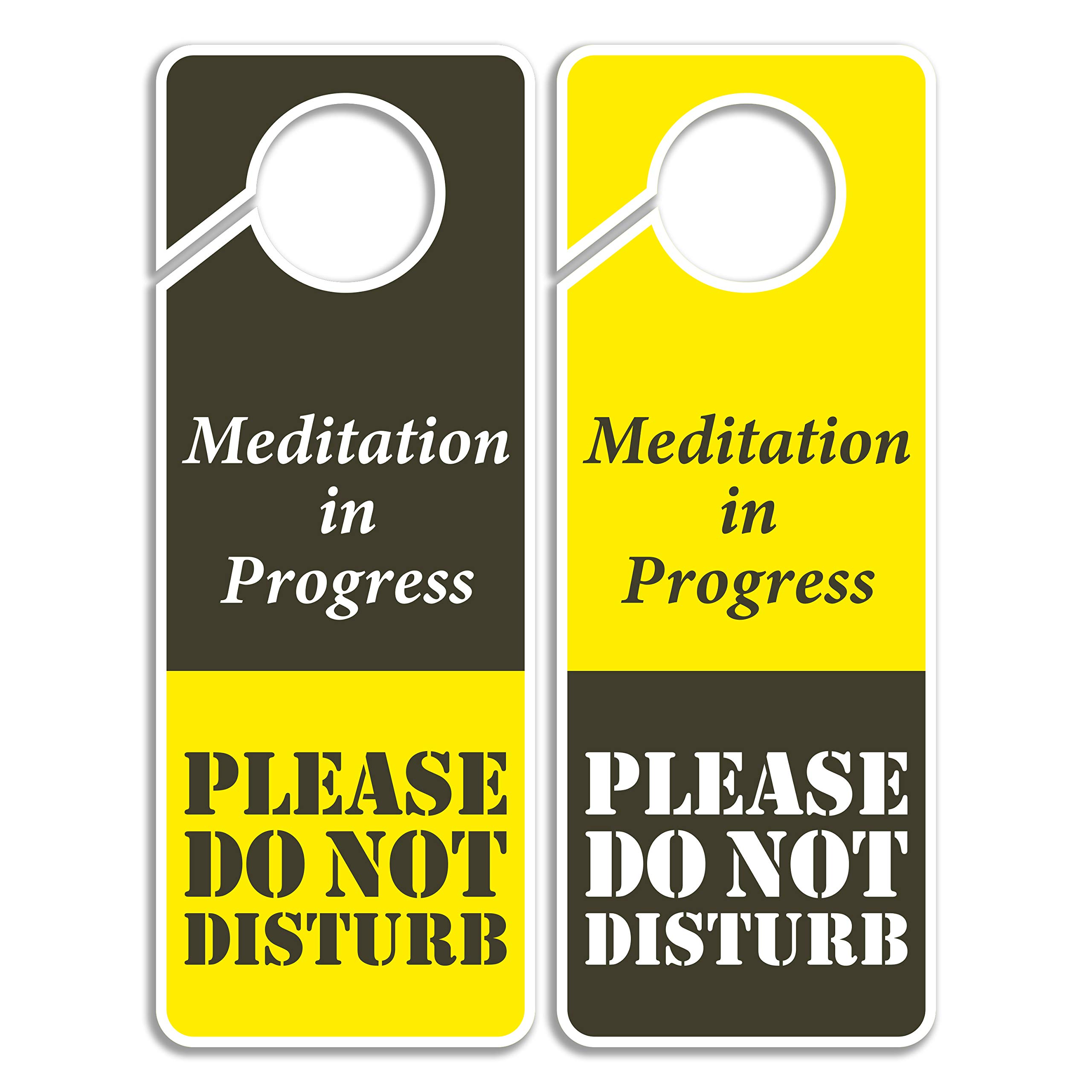 Clever Signs Do Not Disturb Sign - Meditation in Progress, Door Hanger ...