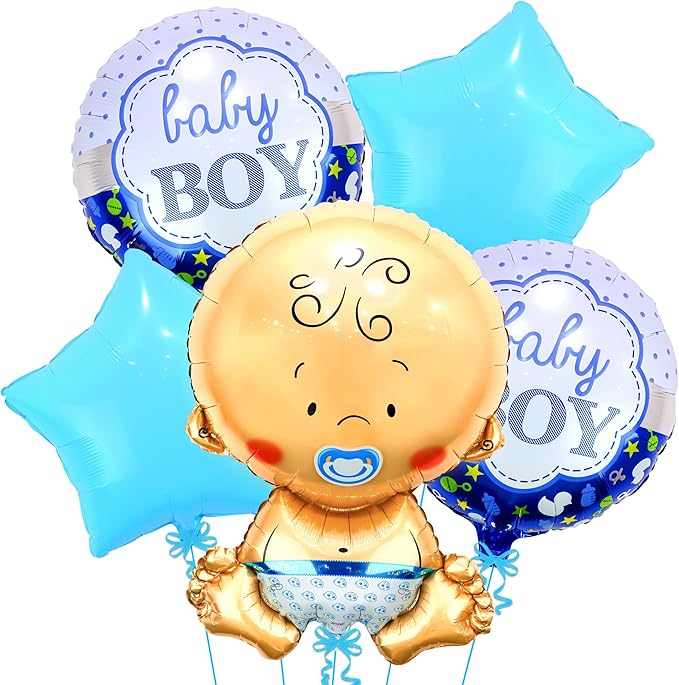 Amazon.com: KatchOn Baby Boy Balloons Set - Large 27 Inch, Pack of 5 ...