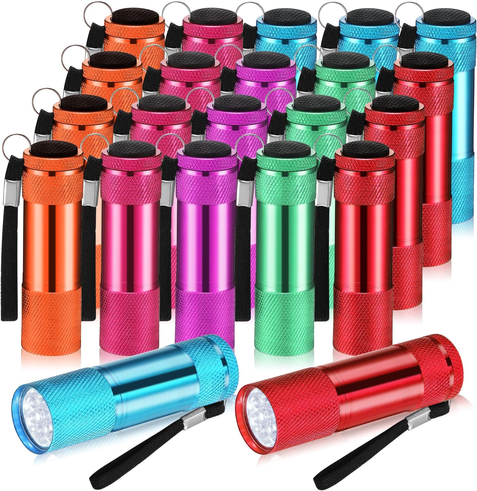 Whaply Small Mini Flashlights Pack of 30,Assorted Colors,New Type Cob ...