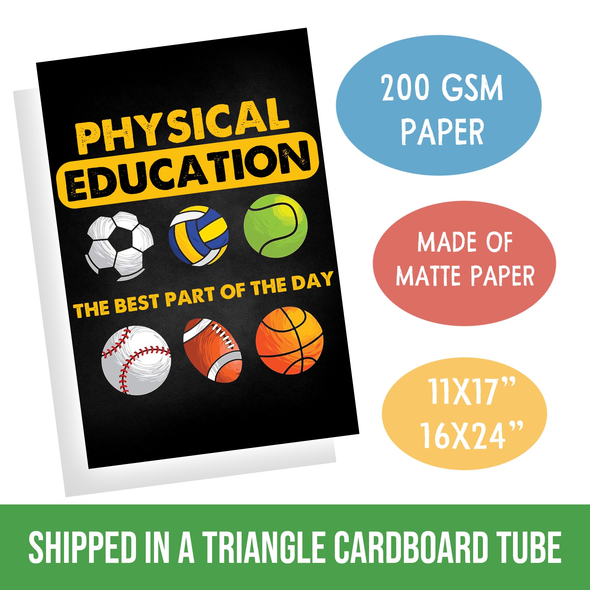 Physical Education Posters 14 PCS - Gym Rules & Sports Exercise Decor ...