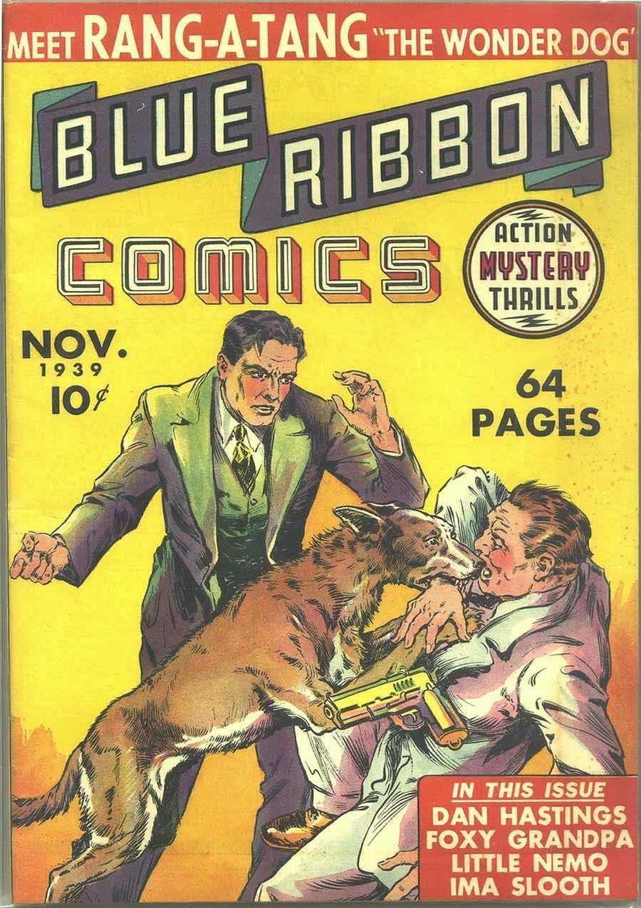 Poster Comics Cover MLJ Archie Blue Ribbon 1 1939 Vintage Wall Art ...