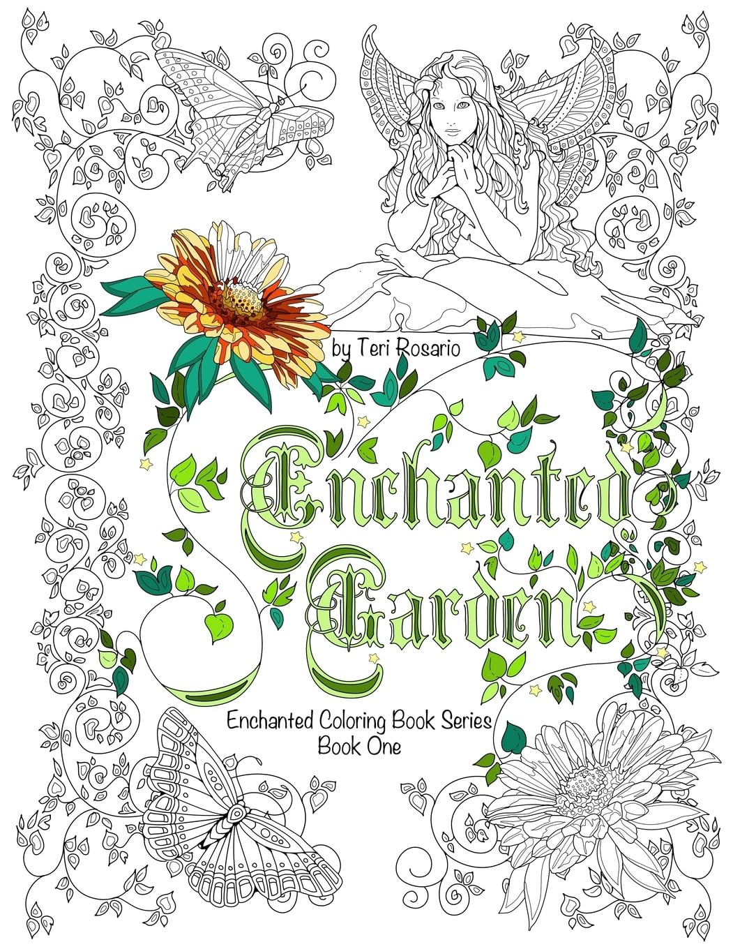Amazon.com: Enchanted Garden Coloring Book (Enchanted Coloring Books ...