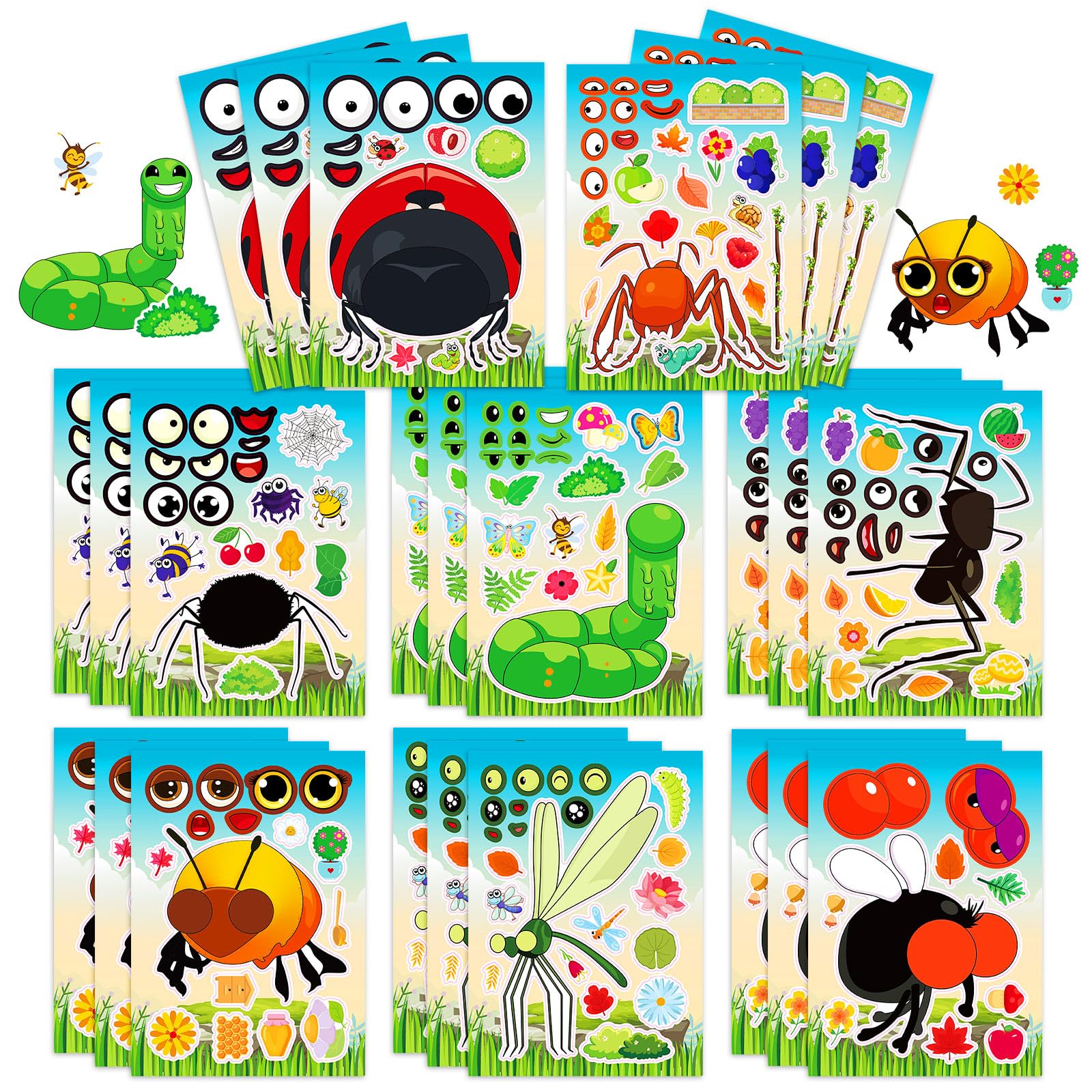Amazon.com: 24 Sheets 8.3''×5.9'' Make Your Own Insect Stickers for ...