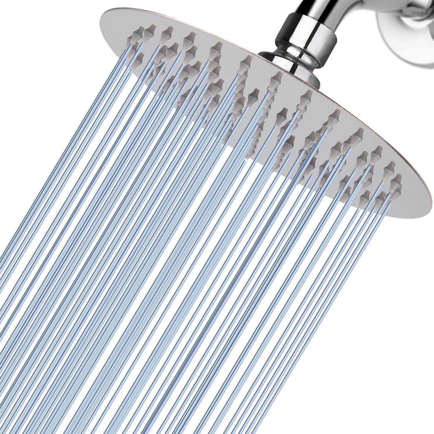 150mm Chrome Round Overhead Swivel Rain Waterfall Shower Head Kit ...
