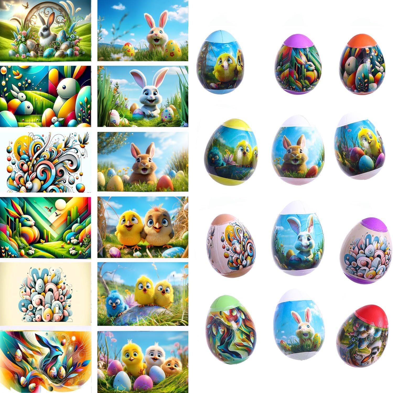 Amazon.com: Szkerui Easter Eggs Heat Sleeves Easter Egg Wraps Eggs Film ...