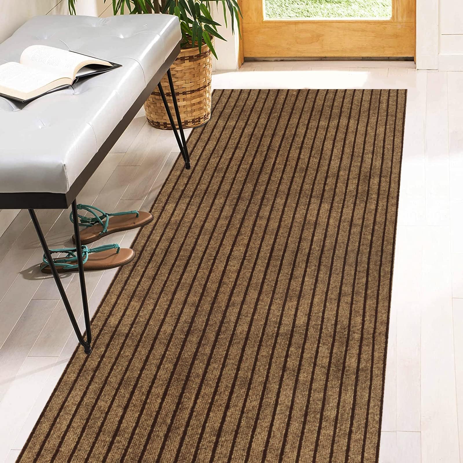 Amazon.com: 2' x 5' Runner Rugs with Rubber Backing, Indoor Outdoor ...
