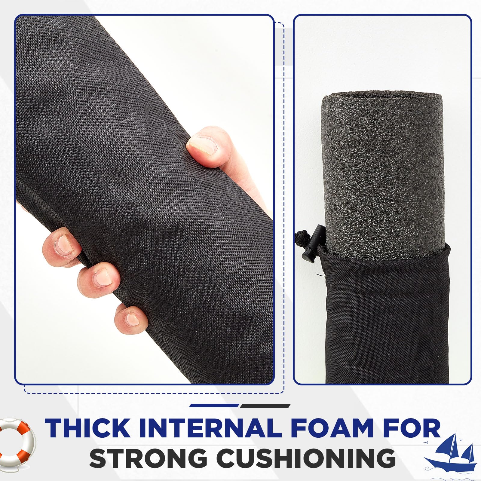 Snapklik.com : 2 Pcs 36 Inch Boat Trailer Guide Pole Pad And Cover ...