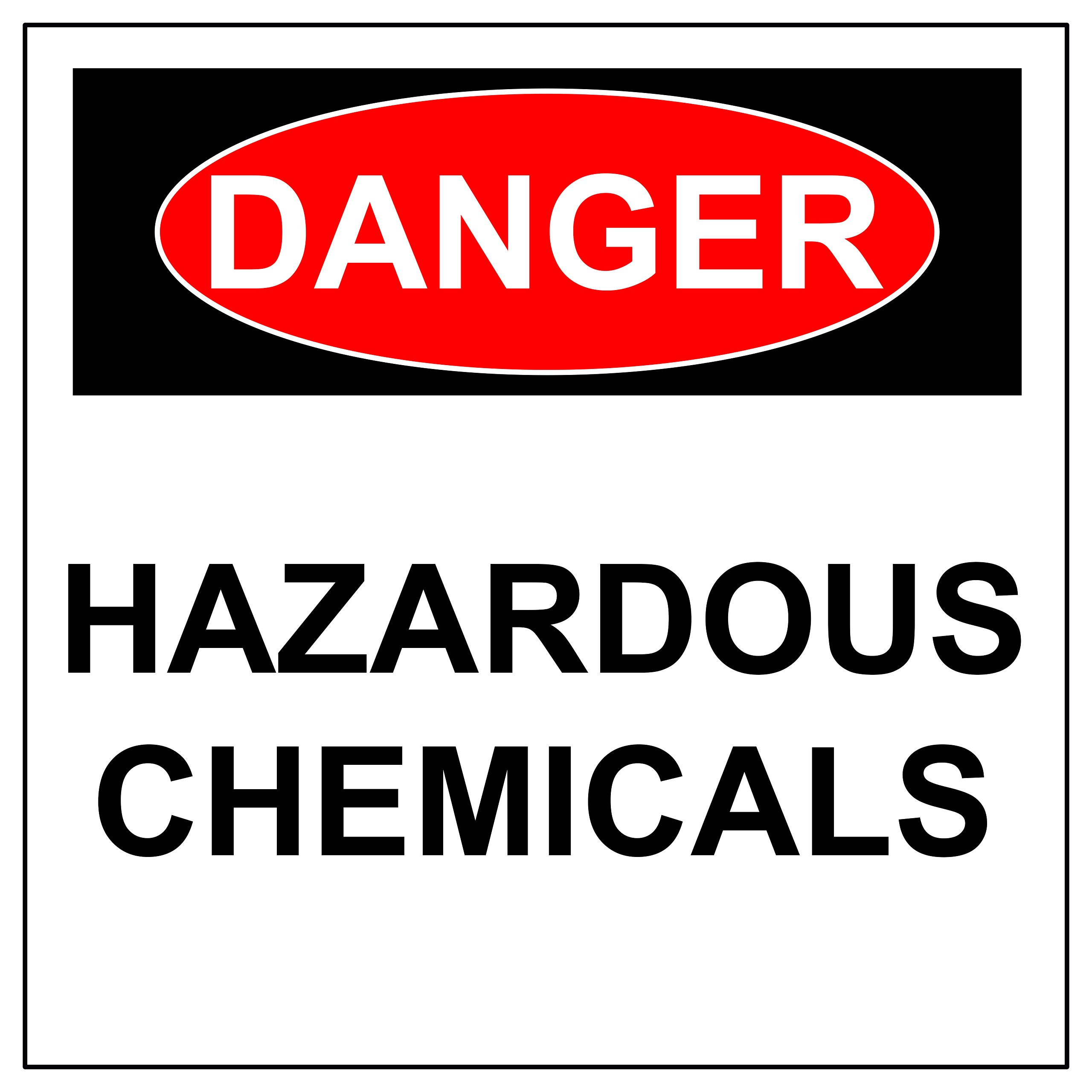 Buy Danger Hazardous Sign, Heavy Duty Aluminium Metal Hazardous Safety ...