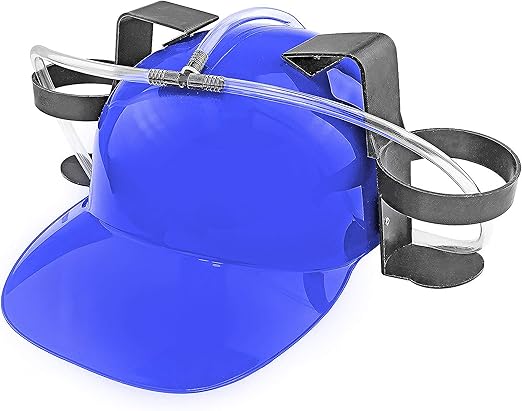 Amazon.com: Fairly Odd Novelties Beer Soda Guzzler Helmet Drinking ...