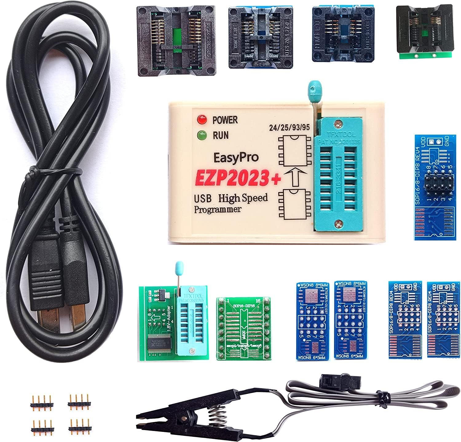 Amazon.com: EZP2023 Programmer USB SPI 12 Adapters EZP2019 Upgraded ...