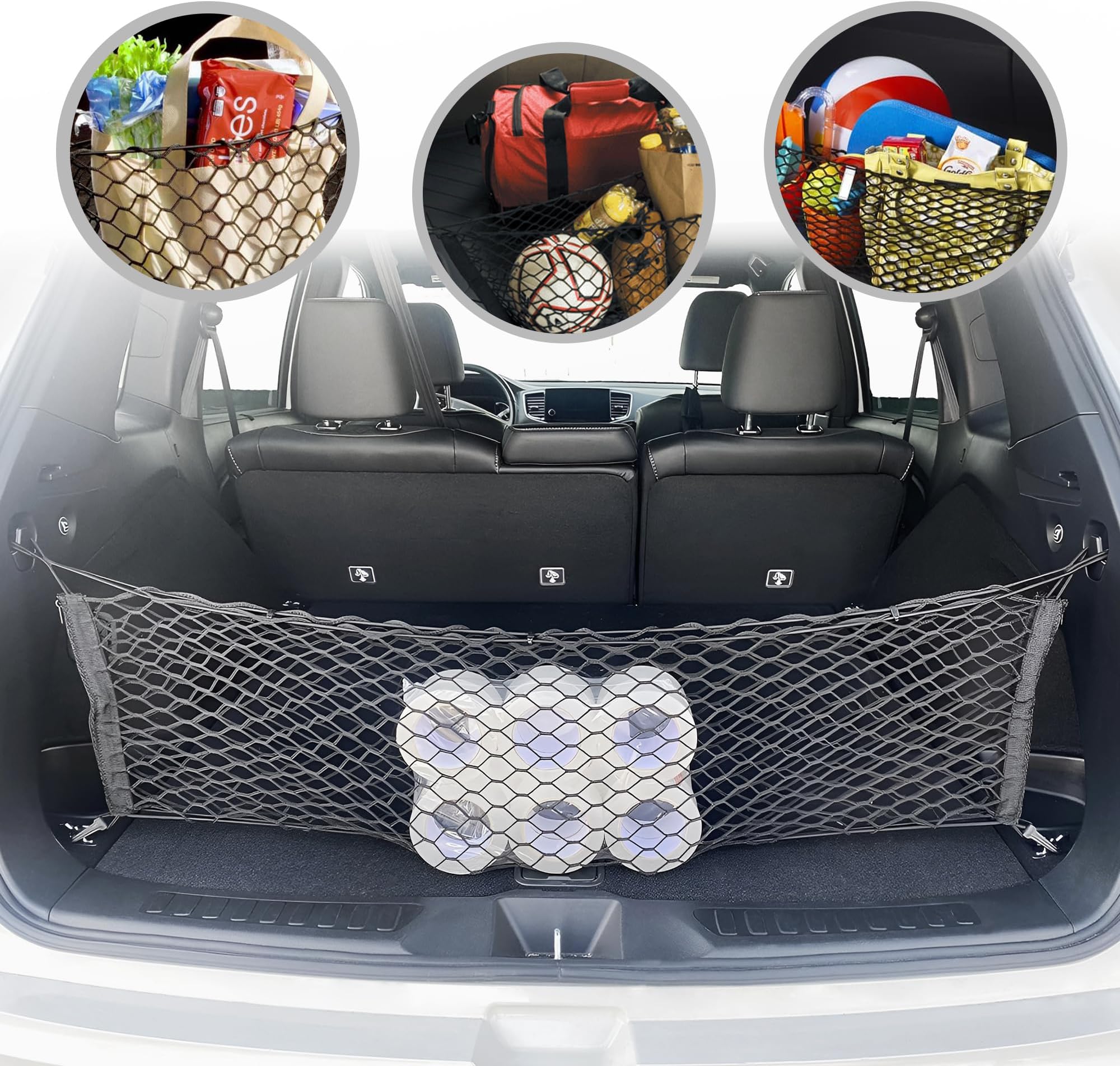 Amazon.com: Vicera Elastic Cargo Net for SUV, Car, and Jeep - Sturdy ...