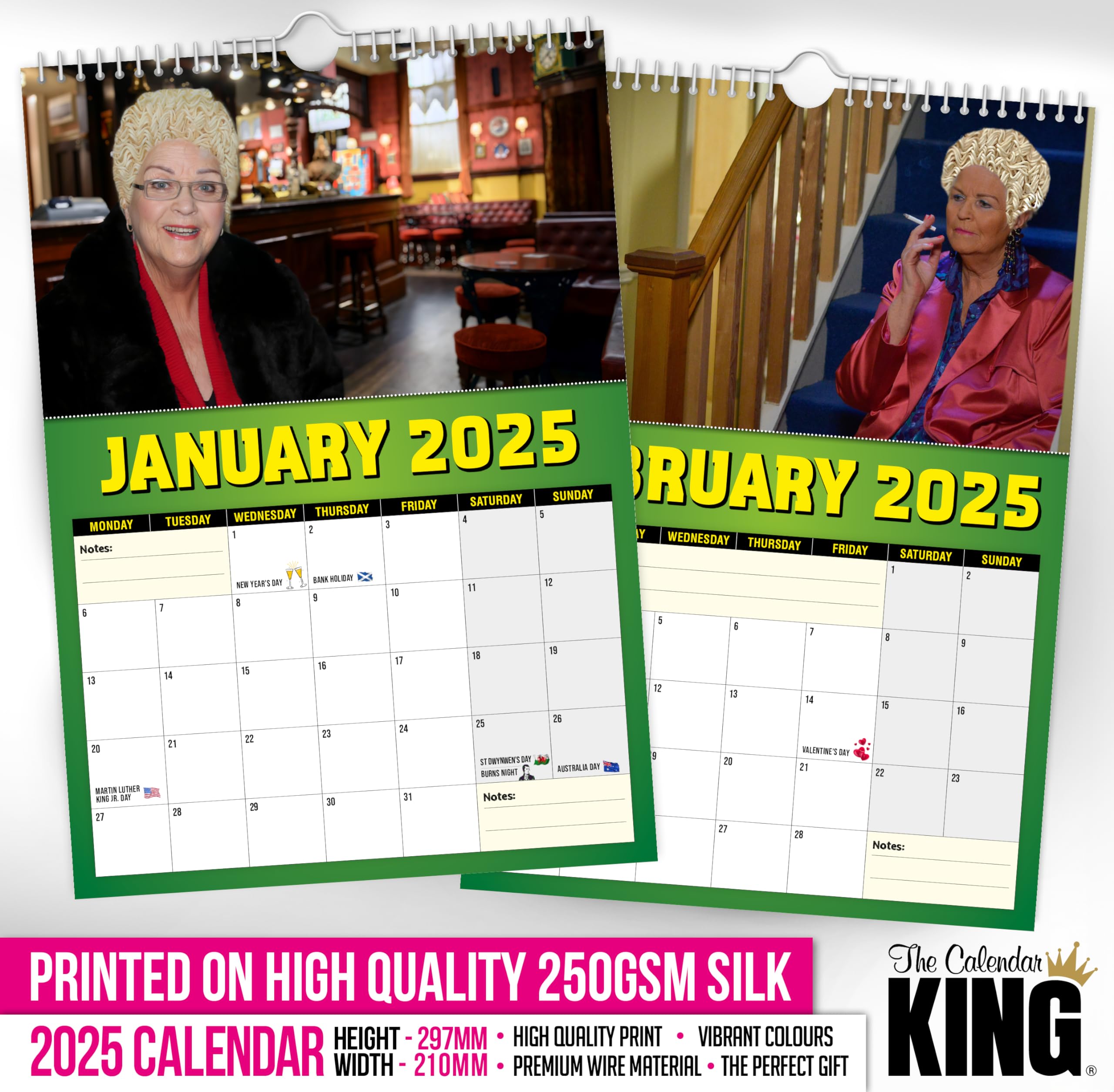 The Calendar King // Pat Noodle – 2025 Wall Calendar (Full Colour, A4 ...