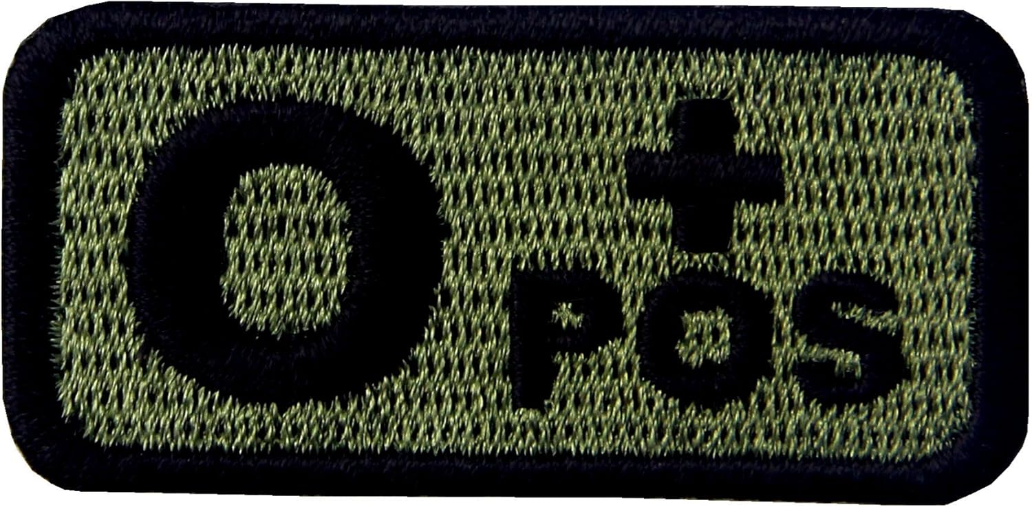Amazon.com: EmbTao Type O Positive Tactical Blood Type Iron On Sew On ...