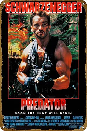 Amazon.com: KNIOIL Predator Movie Poster Classic 80's Vintage Metal Tin ...