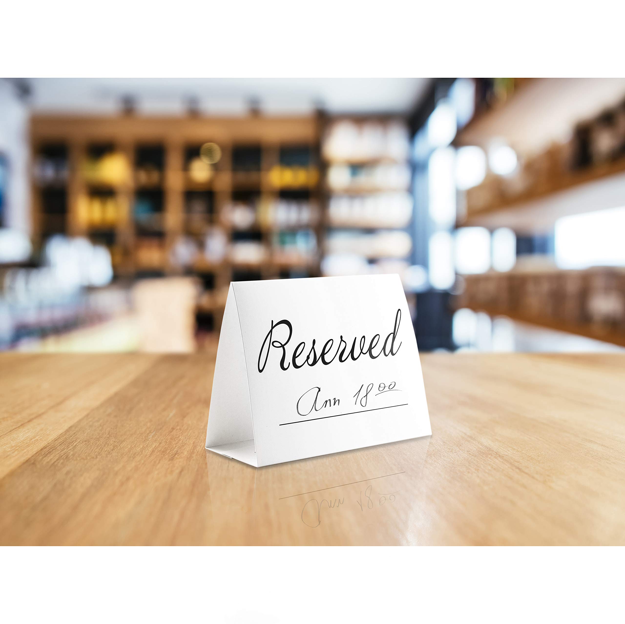 Buy 20 Pack Rustic Reserved Table Sign With Name Line - Reserved Signs ...