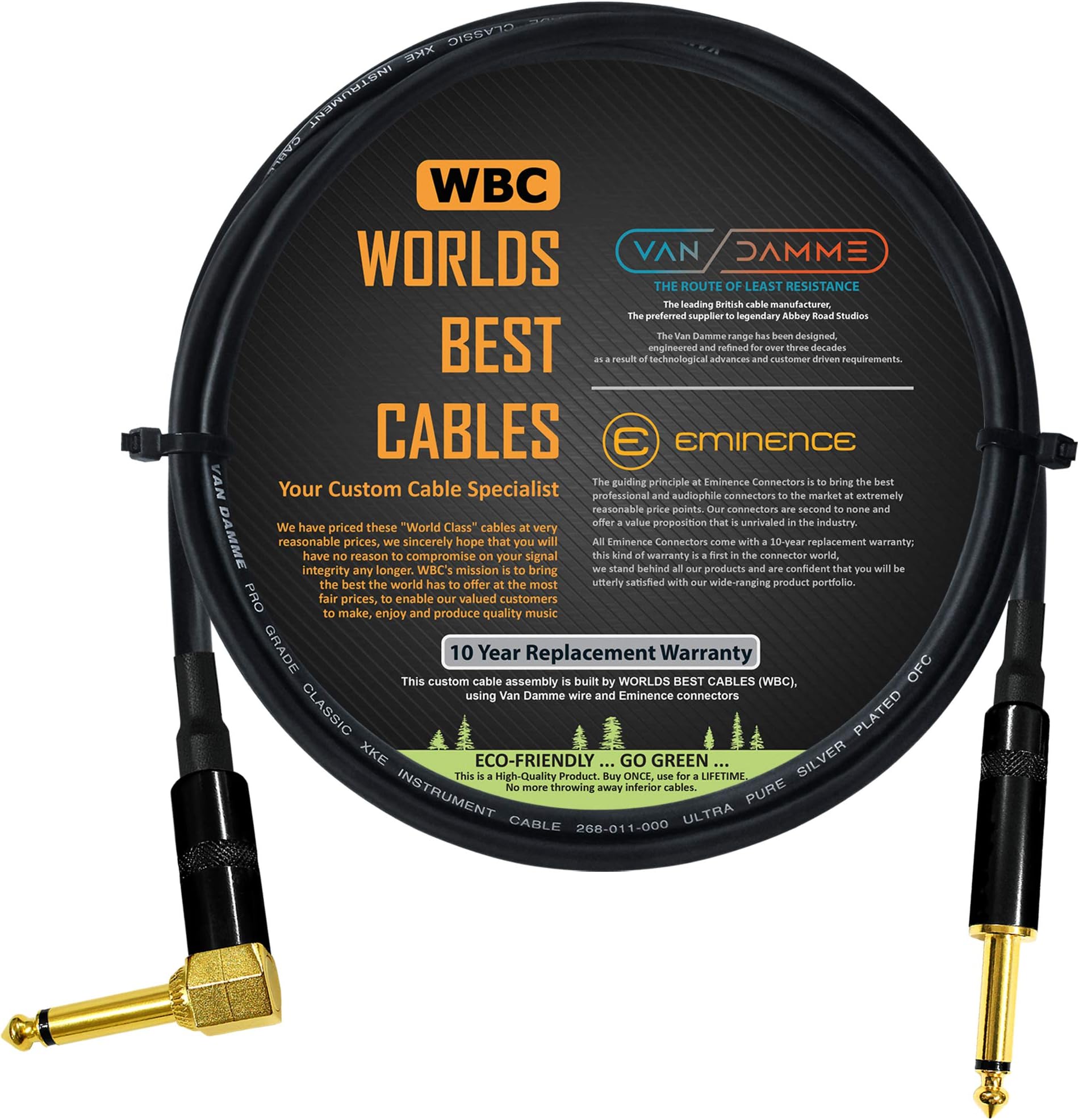 Roland Ric-G5A Instrument Cable 5Ft 1.5M Angled Straight Black : Amazon ...