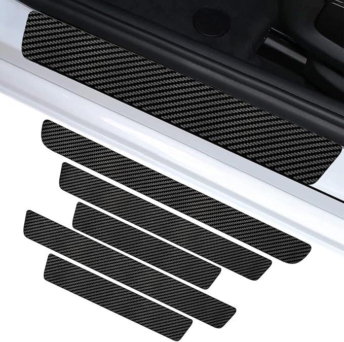 Car Sill Protectors Sticker,5 Pcs Diyxisk Carbon Fiber Protectors ...