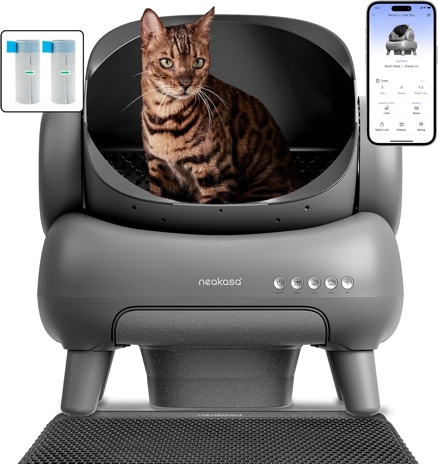 Neakasa M1 Open-Top Self Cleaning Cat Litter Box, Automatic Cat Litter ...