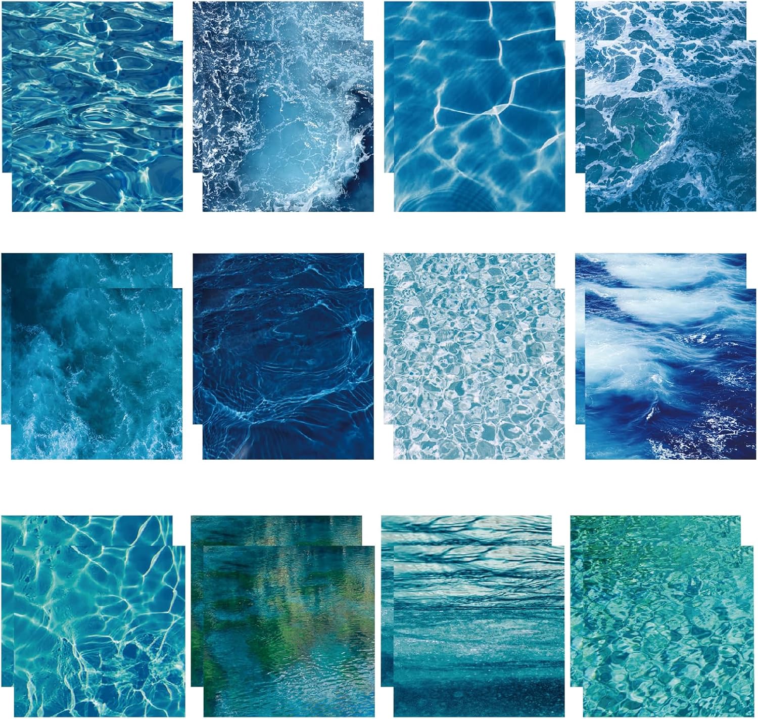 TSLBW 24 Sheets A4 Blue Patterned Scrapbook Paper Decorative Craft ...