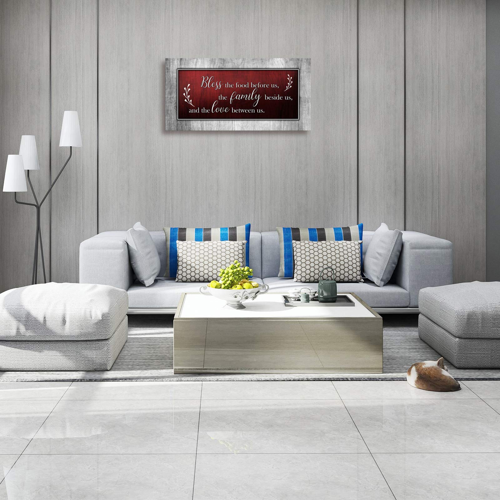 Dining Room Wall Decor-Motivational Quotes Wall Art- Red and Grey ...