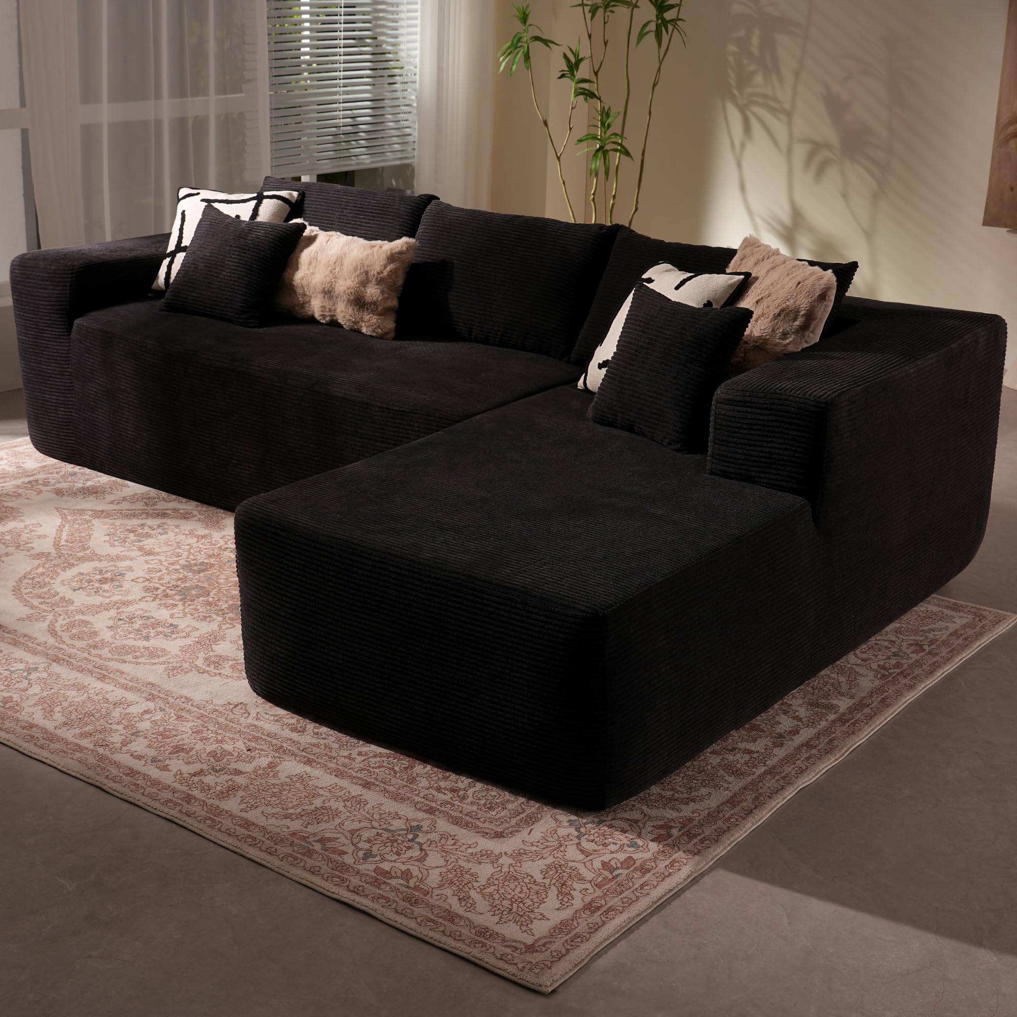 Amazon.com: 106" Cloud Sectional Couch with Chaise Longue,L Shaped ...