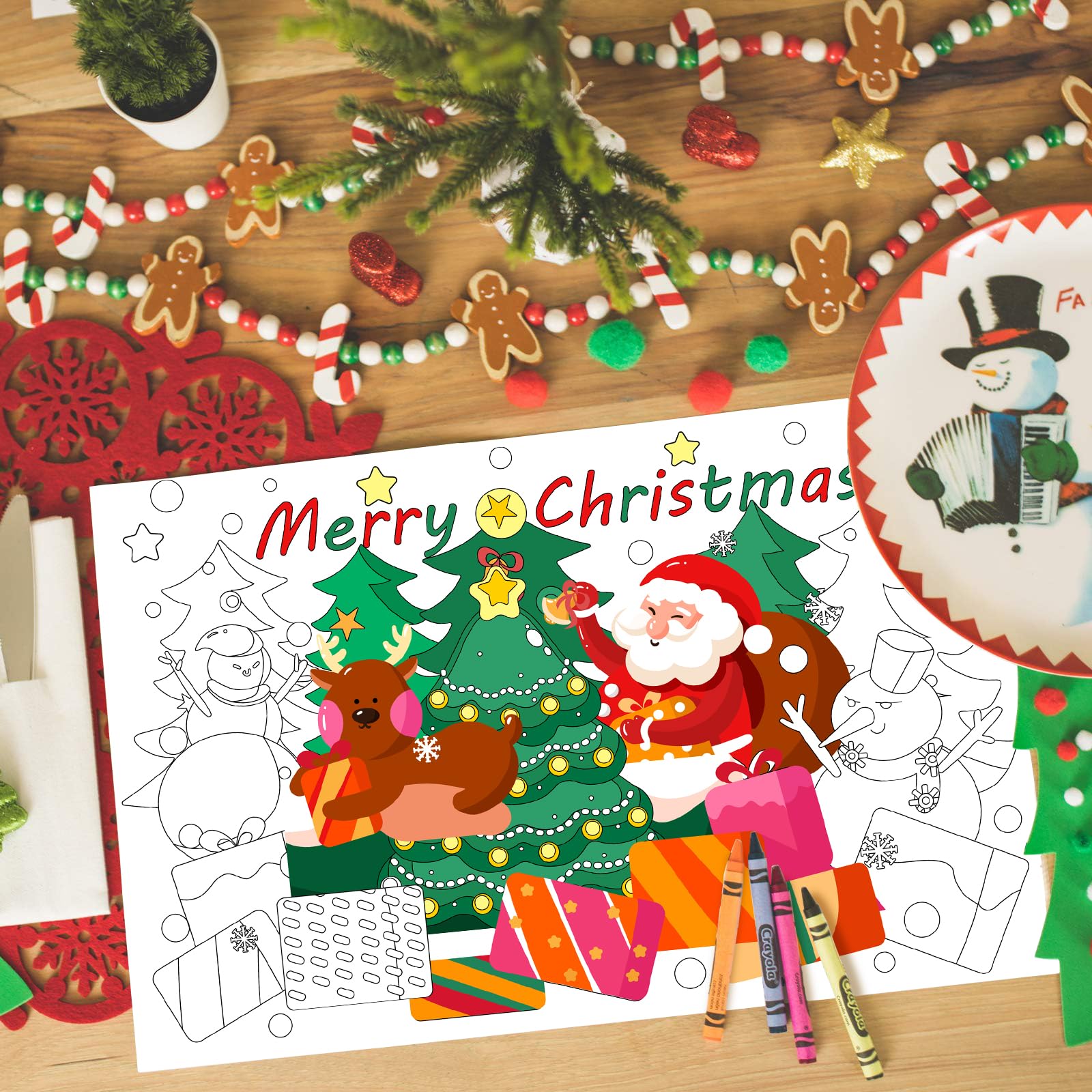 Snapklik.com : Disposable Christmas Place Mats For Kids - 12 Pcs ...