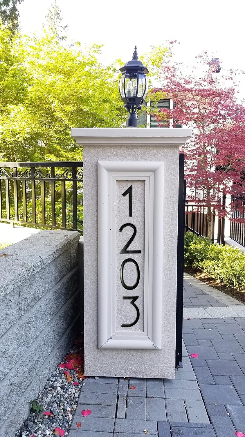 Snapklik.com : NACH Floating House Numbers, 5 Inch Aluminum Black House ...
