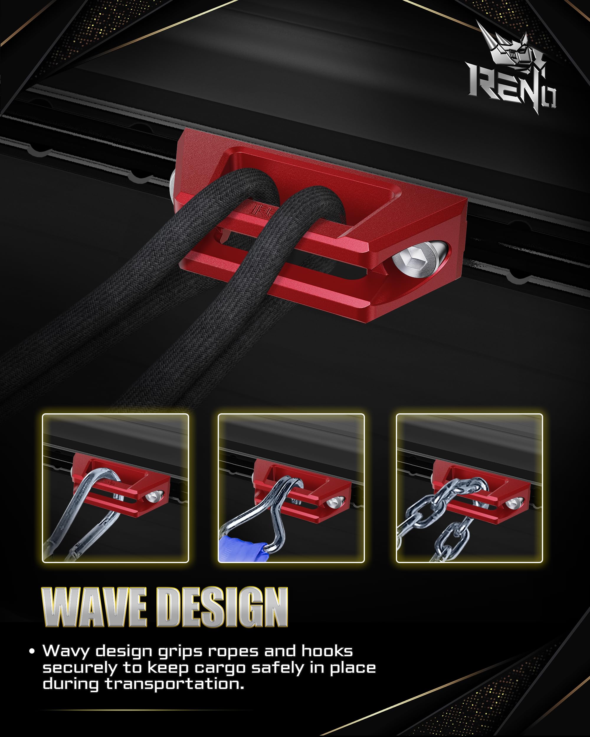 Snapklik.com : RENO Bed Rail Cleats, Bed Cleat Cargo Management System ...