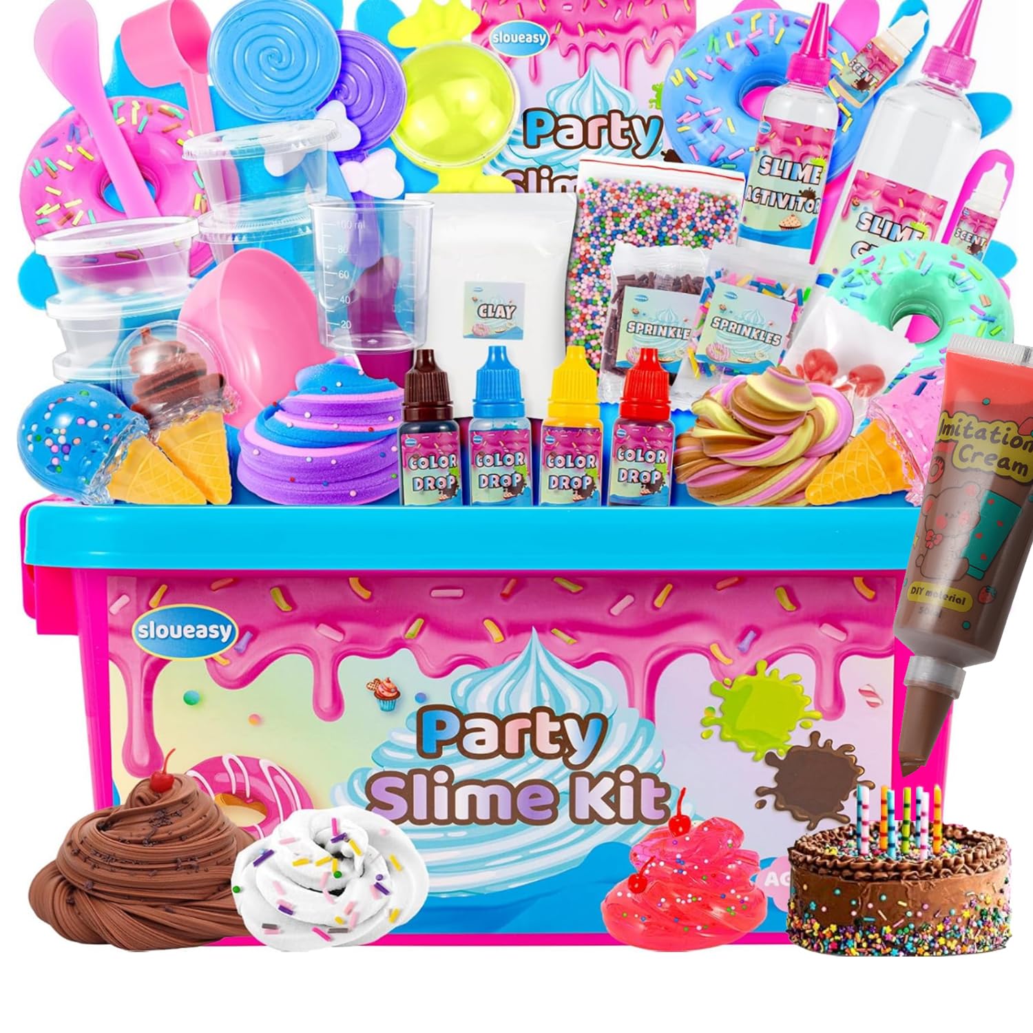Amazon.com: Party Slime Kit for Girls, Party Favors Slime Making Kit to ...