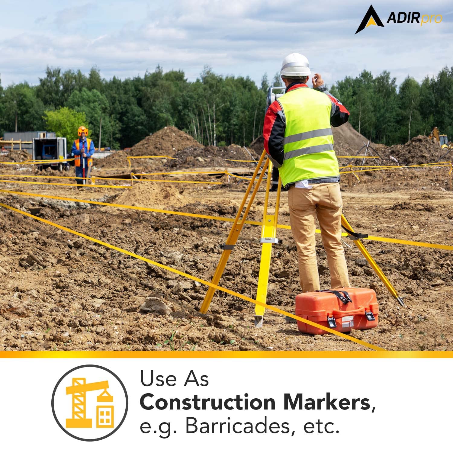 Snapklik.com : AdirPro 12 Pack Fluorescent Flagging Tape - Multipurpose ...