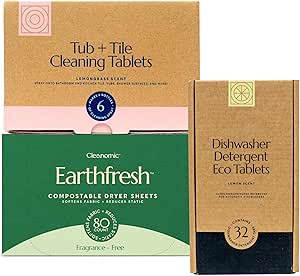 Amazon.com: CLEANOMIC Tub and Tile Tablets, Fabric Softener and ...