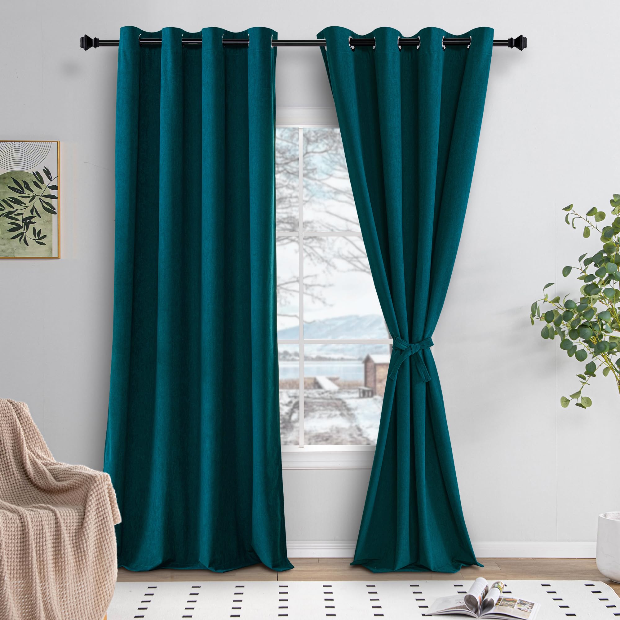 Snapklik.com : Hiasan Extra Long Velvet Curtains 108 Inches For Living ...