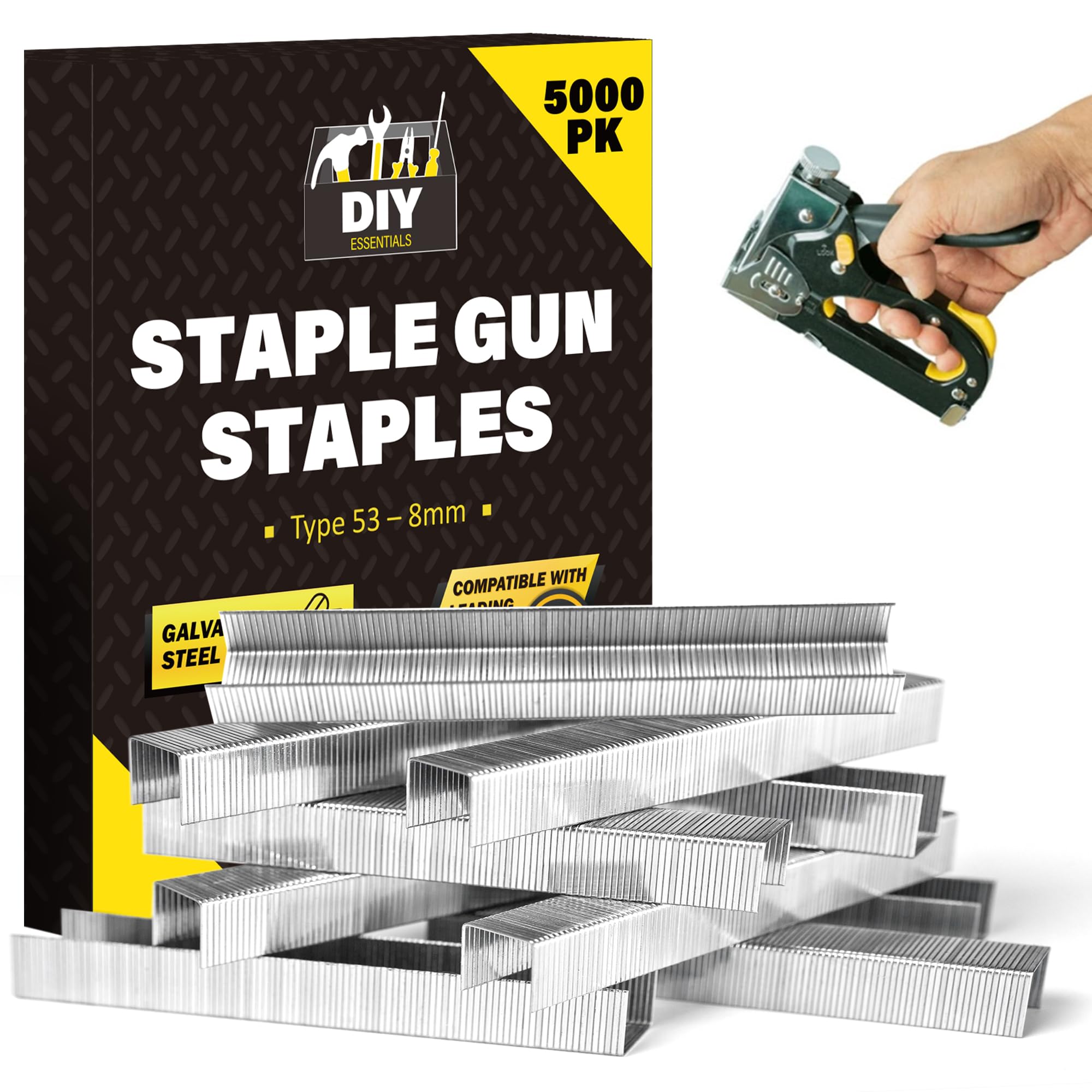 SOL 5000pk Staple Guns Staple - Type 53-8mm Staples for Staple Gun ...